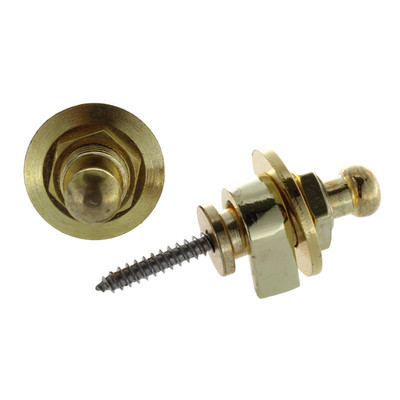 2X Gold Head Chrome Skidproof Belt Buttons Strap Lock for Gu