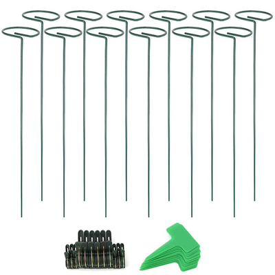 Promotion! 12 Pack Plant Support Stakes,Garden Plant Cages S