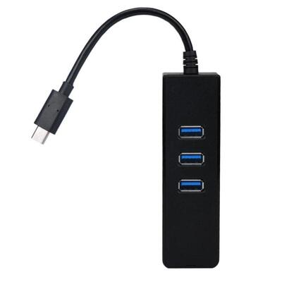 USB 3.1 Type C 3 Ports USB 3.0 Hub With Ethernet Network LAN