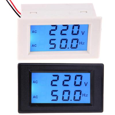 LCD Display Voltage Frequency Meter Tester AC 80-300V Voltme