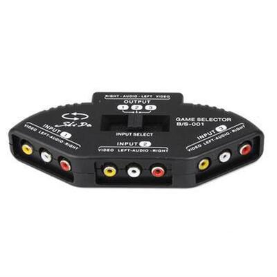 3 Way Port Audio Video AV RCA Splitter  3 in 1 out Switcher