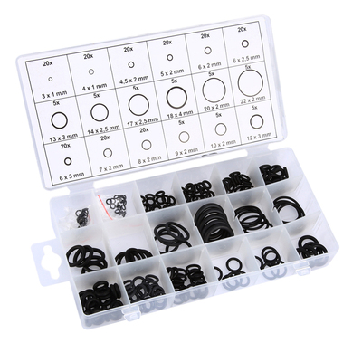 Silicone Rubber 18 Sizes 225pcs Rubber O Ring ORing Washer S
