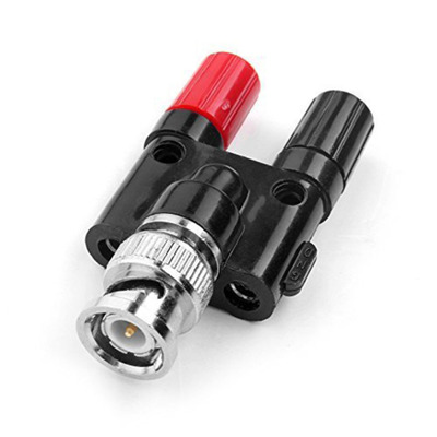 BNC Male Plug to 2x 4mm Dual Banana Female Jack Socket Bindi