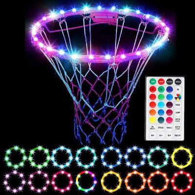 LED Basketball Hoop Lights Remote Control Basketball Rim