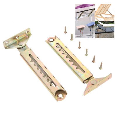 1Pair Metal Adjustable Angle Hinges 7 Gear 16cm Adjusting