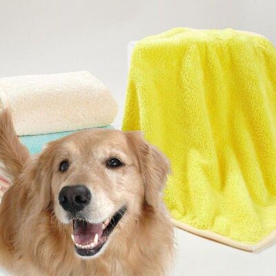 Compact  Fashion Vivid Color Pet Bath Towel Portable Pet
