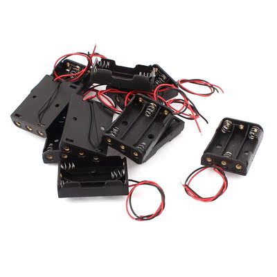 10 x battery holder box for 3 x 1.5V AA batteries
