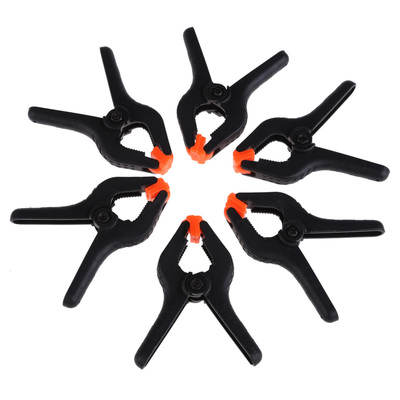 6pcs Black Nylon Spring Clamps Set For Photo Muslin Backdrop