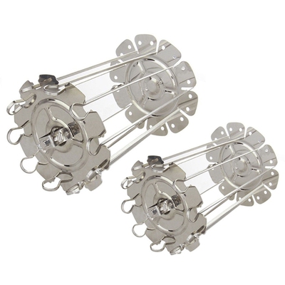 BBQ Grill Cage, Steel Metal Rotisserie Skewers Needle Cage O