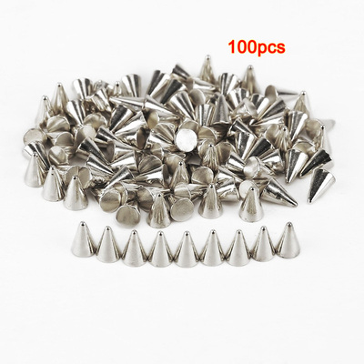 100pcsPic Studs / Rivets Studs PUNK 6x4mm DIY Silver