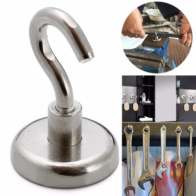 32mm Diameter 34KG 75LB Hook Neodymium Magnet Powerful For H