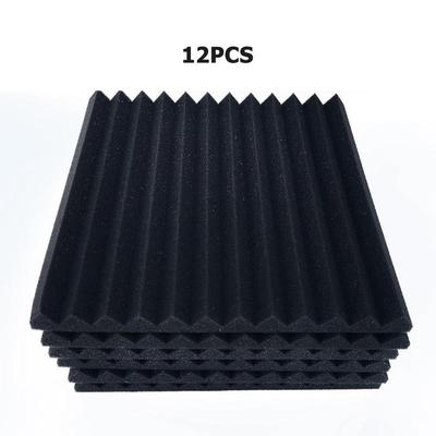 6/12pcs 300x300x25mm Soundproof Foam Panels Absorption Spong