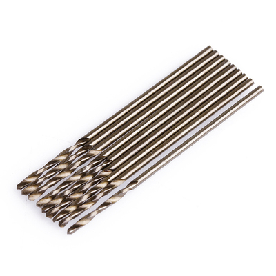 10Pcs 1mm M35 Triangle Shank HSS-Co Cobalt Twist Drill Spira