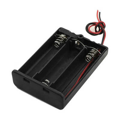2pcs Two Wires ON/OFF Switch 3x1.5V AA Holder Case w Cover B