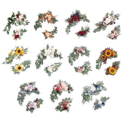 2pcsArtificial Flowers Wedding Bouquets Wedding Queue Arch