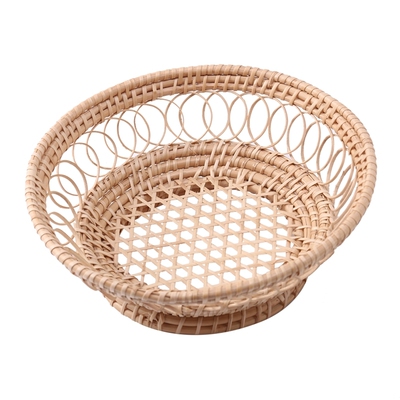 Hot Rattan Fruit Basket Hand-Woven Tray Breakfast Bread