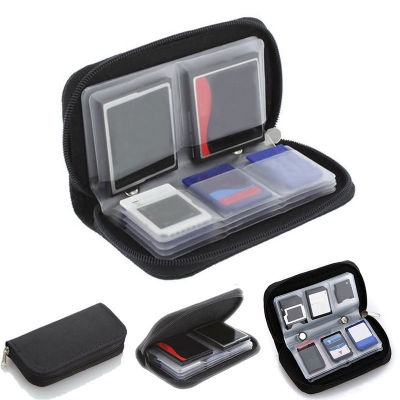 Black 22 SDHC MMC CF Micro SD Memory Card Storage Carrying Z