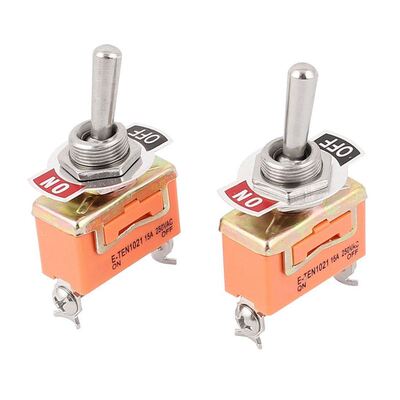 AC 250V 15A SPST ON-OFF 2 Pin Latching Miniature Switch 2Pcs