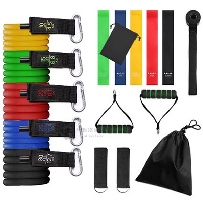 11pcs/set Fitness Resistance Tube Band Yoga Gym Stretch Pull