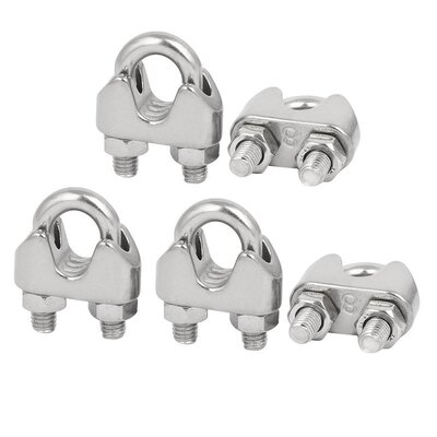 M8 5/16 Inch 304 UShape Bolt Saddle Clamps Cable Wire Rope C