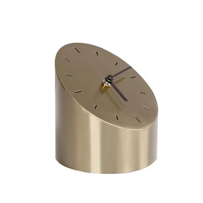 轻奢镜面日晷时钟样板房售楼部卧室儿童房床头柜书桌台钟摆件