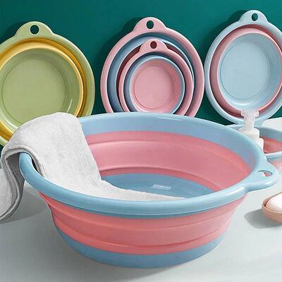 Portable Folding Bucket for Face Washing, Laundry and Travel