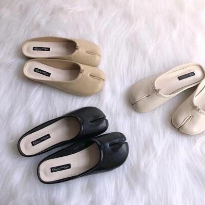 Tabi Ninja Shoes Woman Microfiber Leather Comfy Flats Split