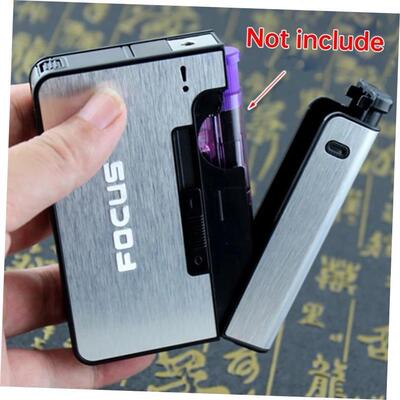 Portable Automatic Cigarette Case Boxes Not Lighter Men Gift