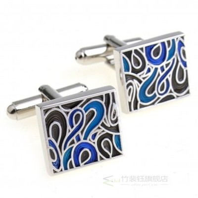 Hot Sale 9 Styles Black Blue Enamel Cufflink Cuff Link 1 Pa