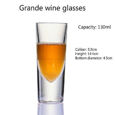 130ml Red Tasting Wine Glass Cup Delicate Shot Glass Bar
