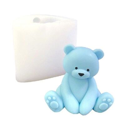 896A Cetakan Silikon Cupcake Bentuk Beruang 3D Lucu Cetakan