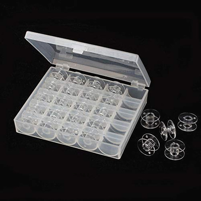 25Pcs Clear Sewing Machine Bobbins Spools Empty Bobbins Spoo