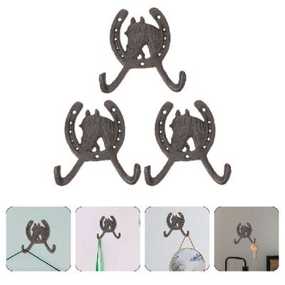 Wall Hook Hooks Horseshoe Coat Hanger Horse Iron Entryway