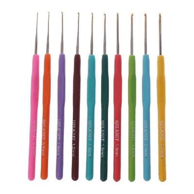 10Pcs/Set Bearded Needle Crochet Hooks Set Ergonomic