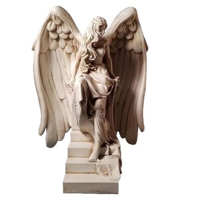 Angel Resin Decoration Hand Carved Praying Sculpture Female