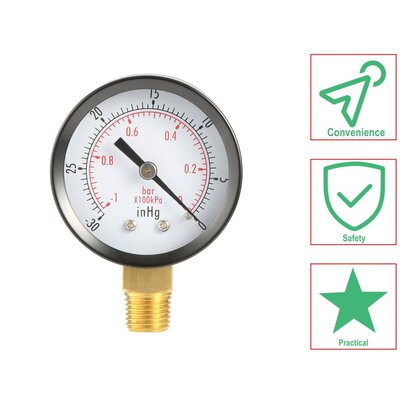 Vacuum Manometer Mini Dial Portable Dual Scale Dial Gauge