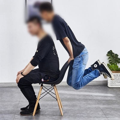 Nordic simple backrest computer desk chair home solid wood