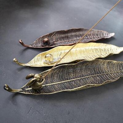 Aromatic Censer Alloy Gold Leaf Home Decor Incense Stick