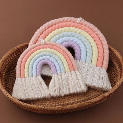 6 Layers Macrame Rainbow Wall Decor for Bedroom Nursery