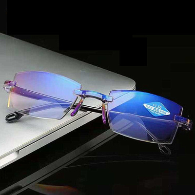 Ultralight Rimless Reading Glasses Anti Blue Light Radiation