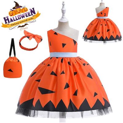 Kids Girls Halloween Cartoon Pageant Dress Party Child