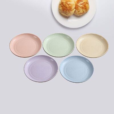 Salad Plate Wheat Straw- Tableware Microwave Dishes Wheat
