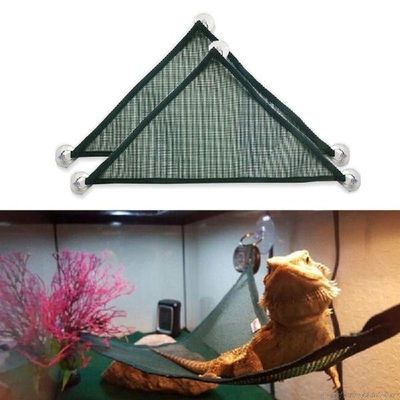 2Pack Bearded Dragon Hammock Lizard Lounger Ladder Hanging