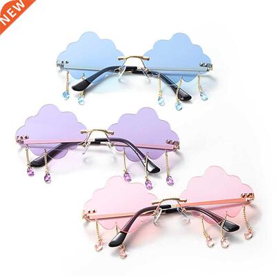 UV400 rendy Tassel Sunglasses Fashion Retro Rimless Sun Glas
