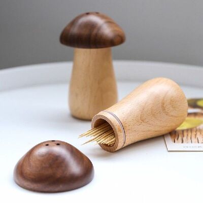 Nordic Solid Wood Toothpick Holder Kitchen Portable