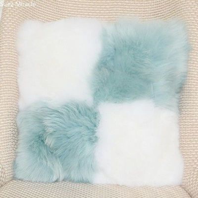 Pure wool chair mat sheepskin sofa grid cushion office