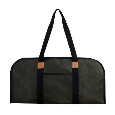 Tas Tote Penyimpan Kayu Bakar Besar Portabel Kanvas