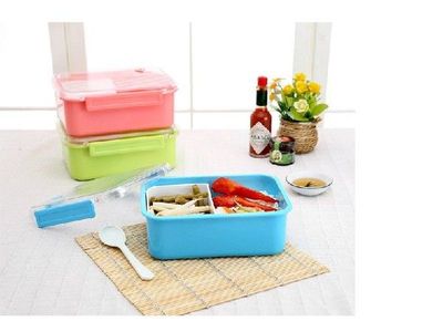 1PC Microwave Bento Lunch Box Ecofriendly Outdoor Portable