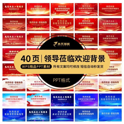 【PPT源文件】热烈欢迎领导莅临背景 领导来访ppt背景.拍下就发