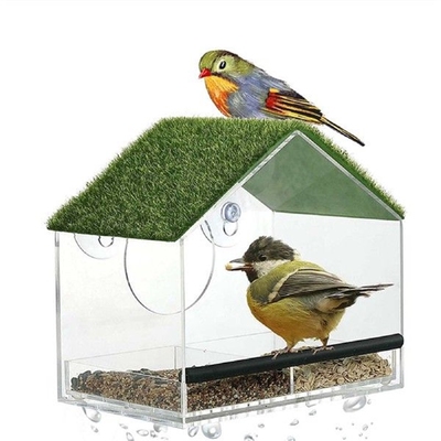 Window Bird Feeder Hanging Bird Box Bird House Clear